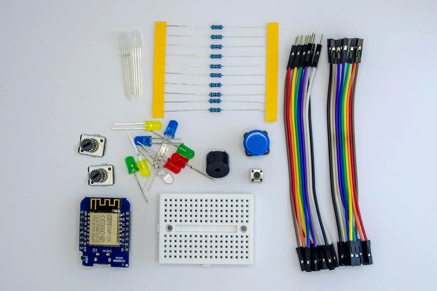 D1 mini (esp8266) basispakke - Fibel